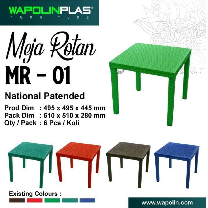 Meja Rotan / Meja Plastik / Meja Murah / Meja Rotan Plastik / MR 01 ...