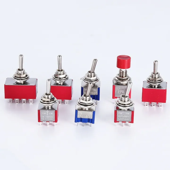 5pcs Spdt Dpdt Reset Latching Toggle Switch 125v6a Mts-302 Mini ...
