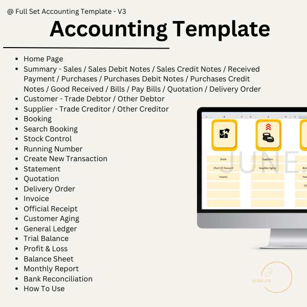Full Set Accounting Template | Lazada