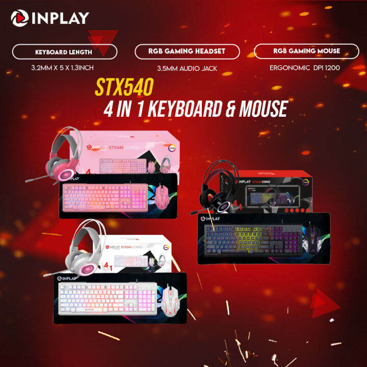 Inplay STX540 | Black | Pink | White | 4 in 1 One Combo Black | Inplay ...