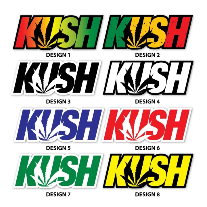 KUSH design logo vinyl laminated sticker | Lazada PH