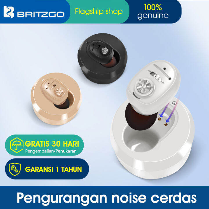 Britzgo Alat Bantu Dengar cas charger pendengaran telinga original hearing aids mini alat ...