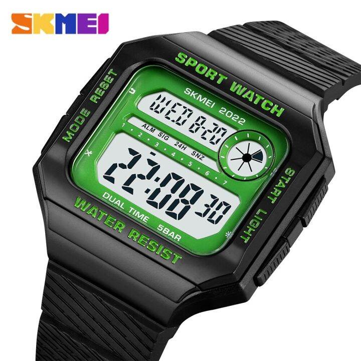 SKMEI Men's Square Digital Sports Watch Fashion Big Numbers Dial 50m ...