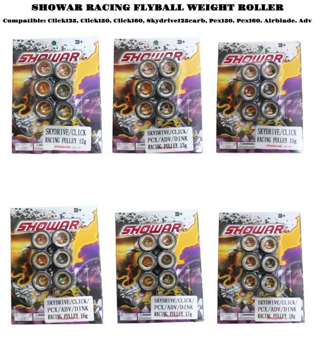 SHOWAR RACING FLYBALL WEIGHT ROLLER SET 6PCS. COMPATIBLE ...