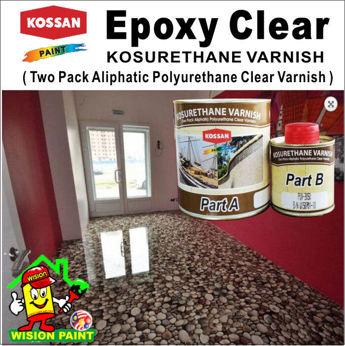 5L PU EPOXY CLEAR ( PUV-3050 ) TRANSPARENT VARNISH KOSSAN PAINT ...