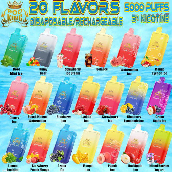POD KING SUPREME Rechargeable Disposable 5000 Puffs | Lazada PH