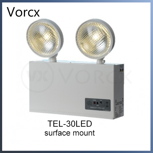 PNE TEL-30LED 2 x 1.0W Power LED Twin Lamp Emergency Light Surface ...