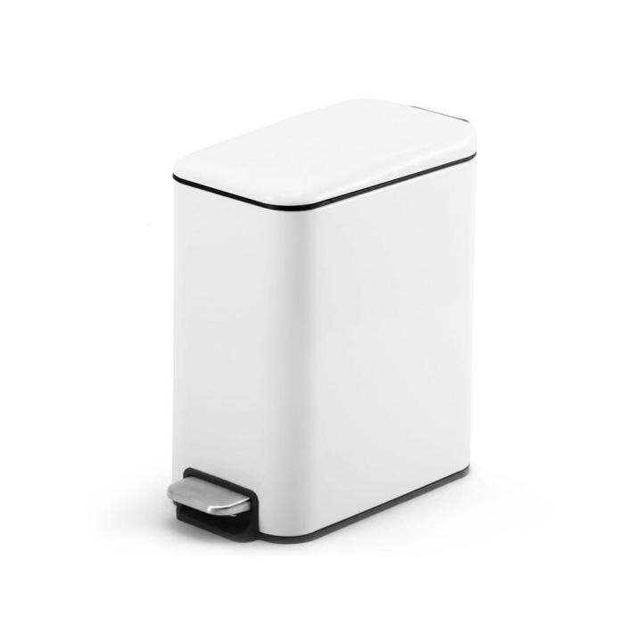 5L Stainless Steel Rectangle Kitchen Trash Can Dustbin Trash Bin Waste ...
