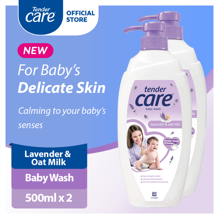 Tender Care Lavender & Oat Milk Hypo-Allergenic Baby Wash 500ml, Pack of 2 | Lazada PH