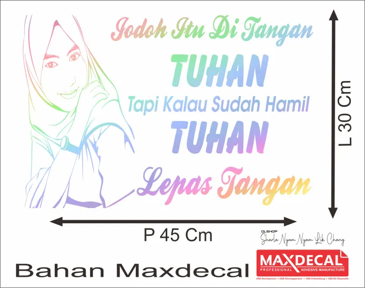 Stiker kata Kata jodoh Itu Di Tangan Tuhan Tapi Kalau Sudah Hamil Tuhan Lepas Tangan..//Stiker ...