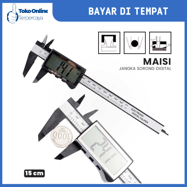 sigmat digital besi 6 inch sigmat jangka sorong digital stainless steel digital calipers ...