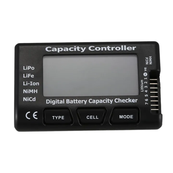 2.1" RC Cell Meter-7 Digital Battery Capacity Checker/Controller for ...