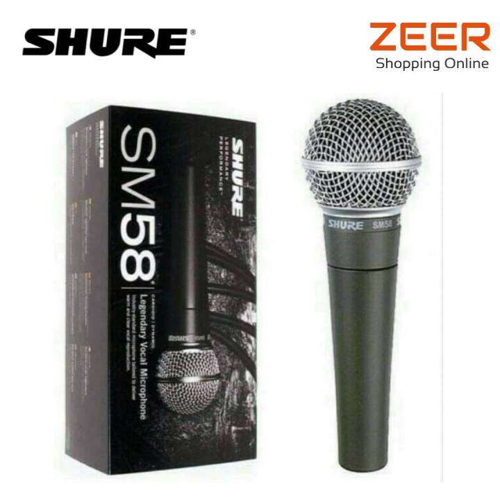 Shure Sm58 Vocal Microphone Dynamic Microphone ไมโครโฟนใช้พูด ไมค์ร้องเพลง ใช้ร้องเพลง Lazada