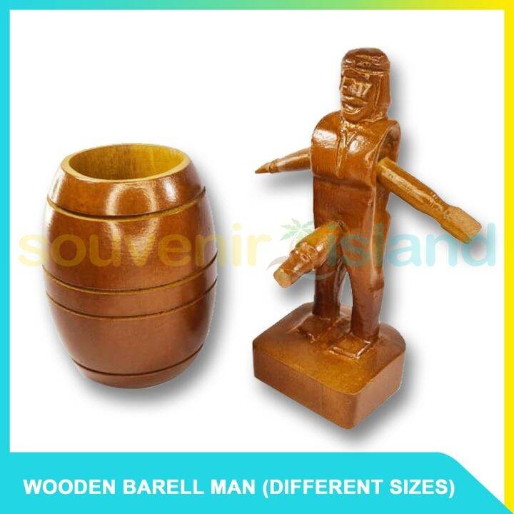 Wooden Barrel Man Philippine Souvenir (Different Sizes) | Lazada PH