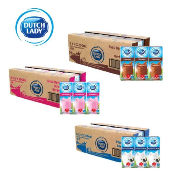 [TKM] Dutch Lady UHT Milk (200ml 24Pcs/Carton) | Lazada