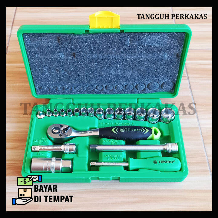 Kunci Sock Set 21 Pcs TEKIRO - Sok Set Tekiro 21 Pcs | Lazada Indonesia