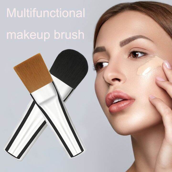 หัวแบนนุ่ม Y2K2สาวสวยใช้งานได้หลายฟังก์ชันหัวสามารถวางหัวกลมแปรงคอนซีลเลอร์แปรงทารองพื้น Kuas ...