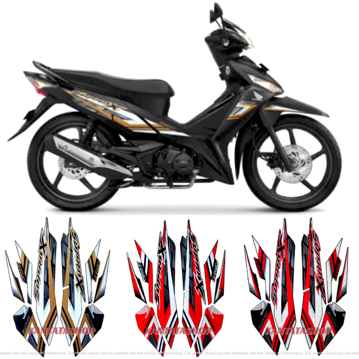 STIKER STRIPING LIS LES BODY MOTOR HONDA SUPRA X 125 FI 2022 & STRIPING ...
