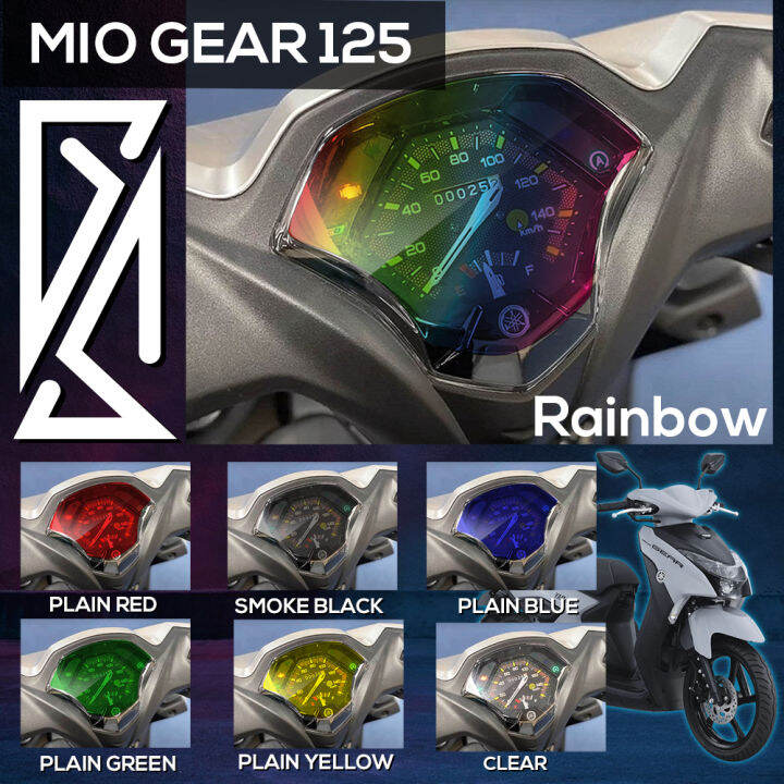Yamaha Mio Gear 125 Gauge Protector Machine Cut - Plain & Rainbow Color ...