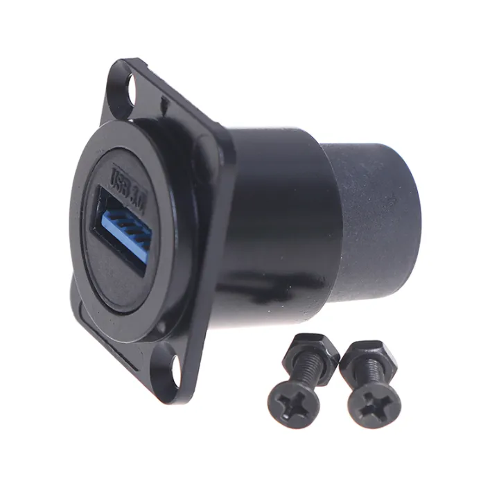 CHANGDA[Flash sale] D type Metal USB Socket Double Pass Connector USB 3 ...