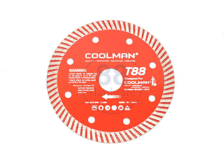 Coolman T88 diamond wheel / cutting disc / mata grinder potong simen ...