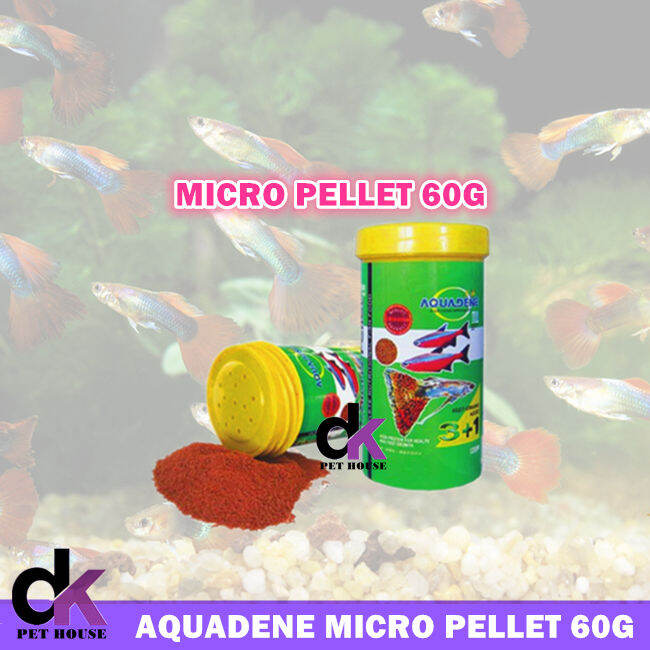 Aquadene Micro Pellet Guppy Small Fish Food 60G Makanan Ikan Kecil ...