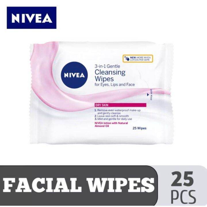 Nivea Facial Gentle Cleansing Wipes 25s | Lazada PH