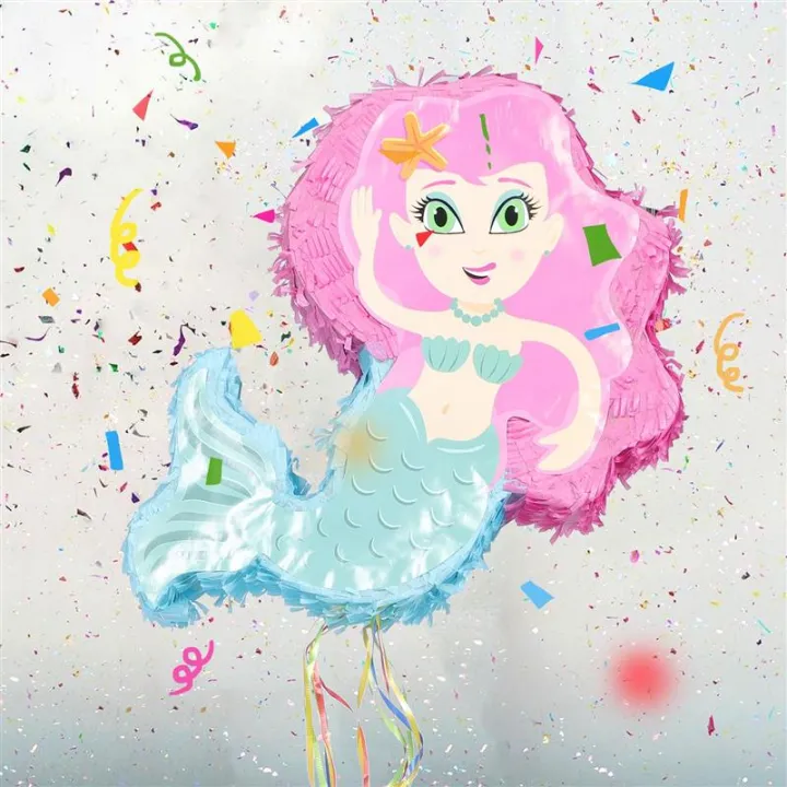 Pinata Mermaid Party Sea Supplies วันเกิด Kids Animalmarine Life Filler ...