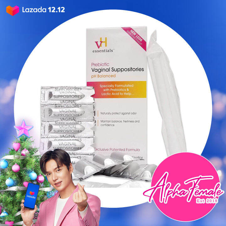 VH Essentials Prebiotic Vaginal Suppository for Bacteria Vaginosis BV ...