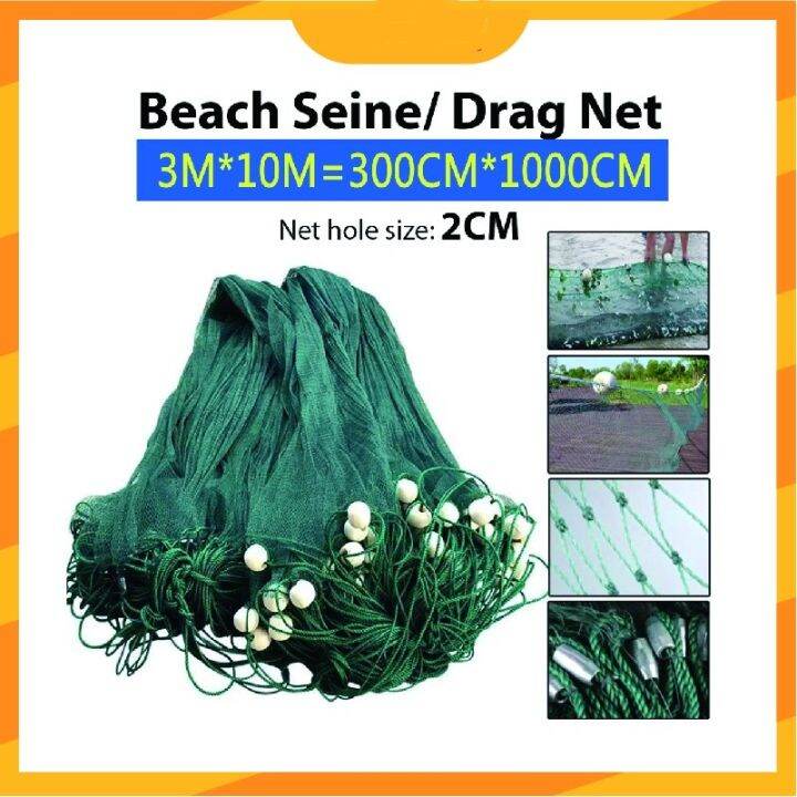 【Fast delivery+COD】Fishing net Dragnet Pile floating net Trawl 10m ...