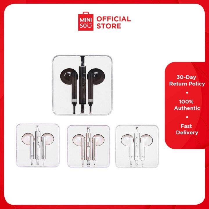 MINISO Wire Control In Ear Earphones With Mic Model | Lazada PH