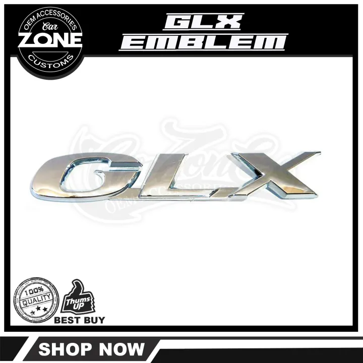 GLX Logo Rear Trunk Badge Emblem for Mitsubishi Cars (Chrome) | Lazada PH