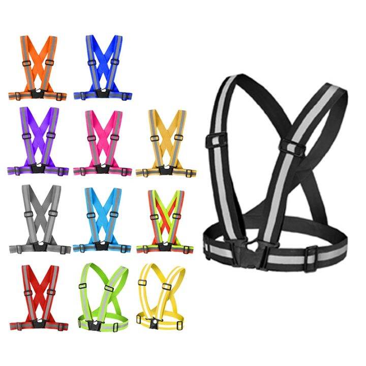 Garter Reflective Vest - Motorcycle High Visibility Reflector, Safety ...