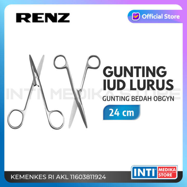 RENZ - Gunting IUD Lurus 24cm Bedah Obgyn | Sim's Uterine Scissors ...