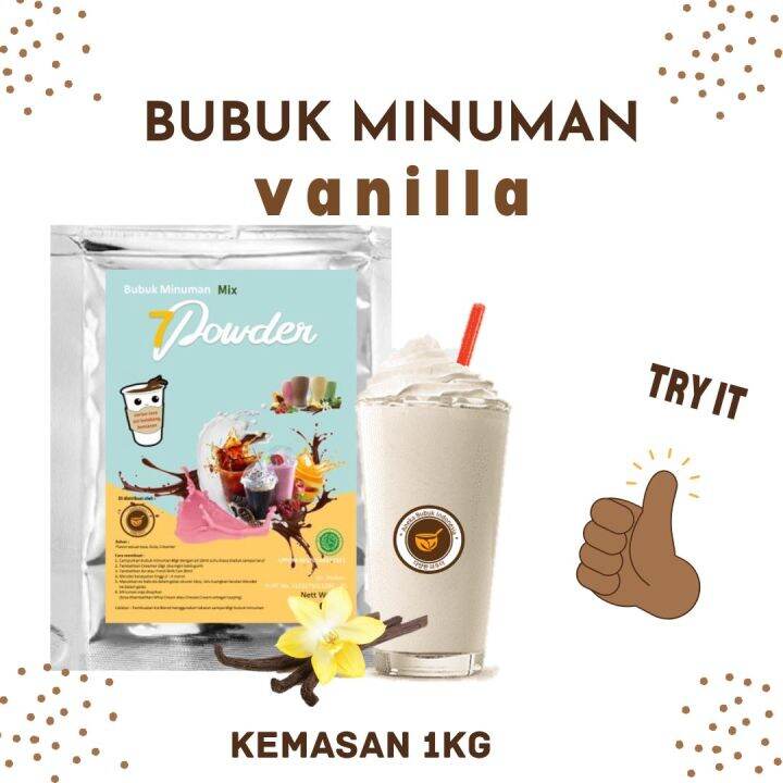 Bubuk Minuman Vanilla Original Mix 1kg - Serbuk Powder Drink Rasa ...
