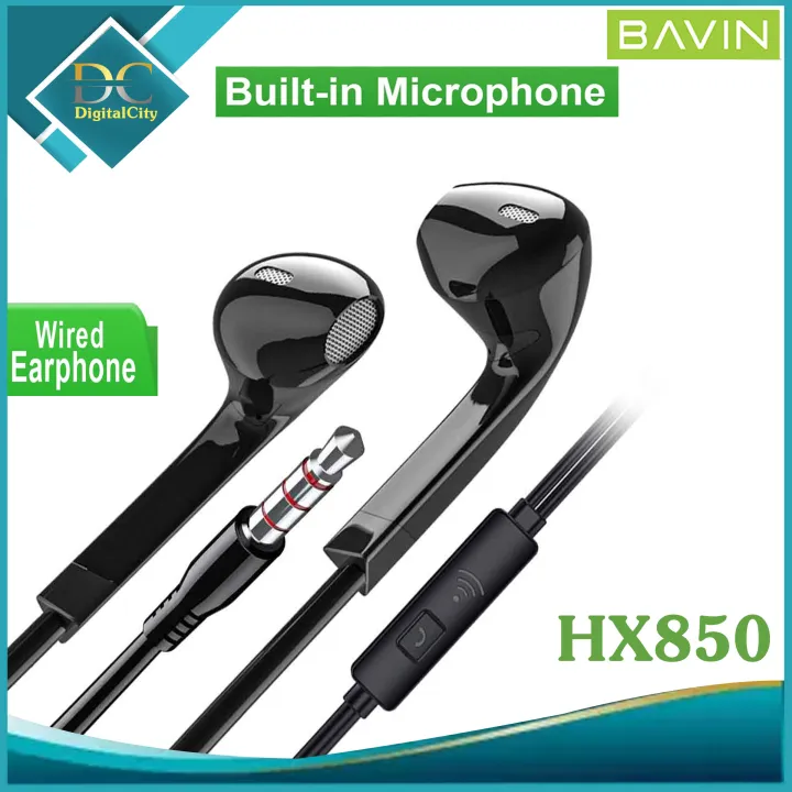 DIGITAL BAVIN HX850 Heavy Bass HiFi Sound Quality Wired Earphone 3.5mm ...