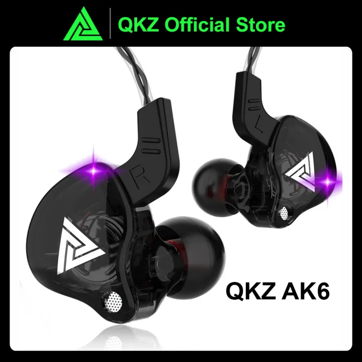 QKZ AK6 106dB 1.2m High Fidelity Wire Earphones Universal 3.5mm Sports In-ear HiFi Sound Earbuds ...