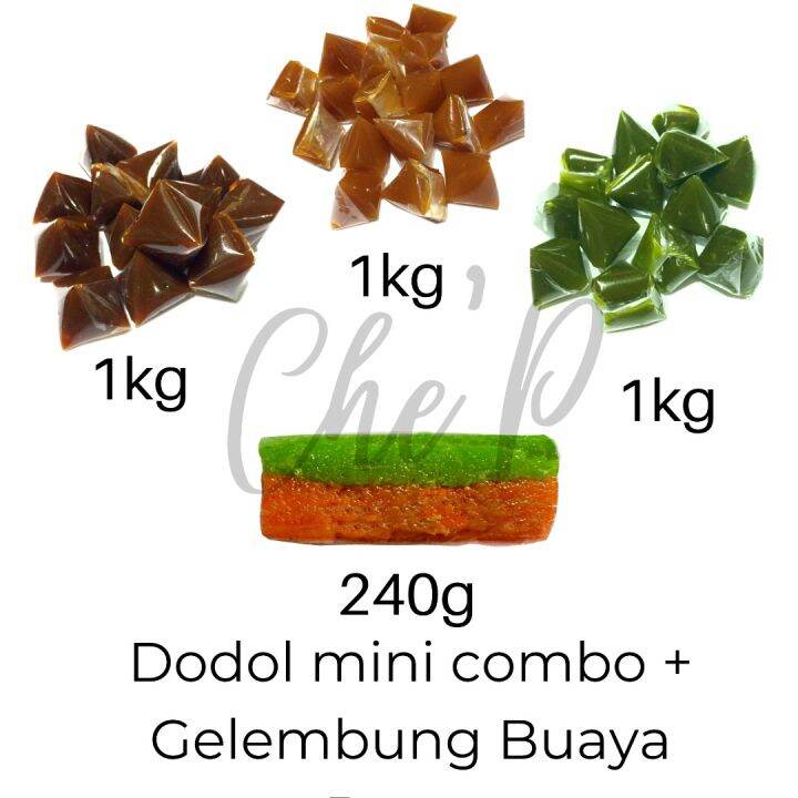 COMBO 3 JENIS DODOL | GULA MELAKA, PANDAN, LEMAK DURIAN 3KG & GELEMBUNG ...