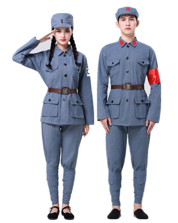 Adult Red Army costumes Eighth Route Army chorus costumes Red Guards ...