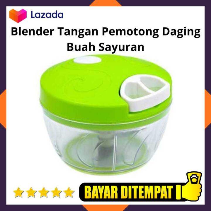 Blender Tangan Pemotong Daging Buah Sayuran / Alat Pemotong Buah dan ...