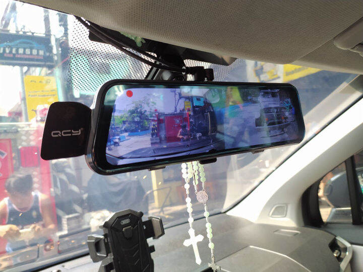 QCY F11+ 2K Dash Cam 9.66" In Touch Screen Quad HD G-Sensor Loop Record ...