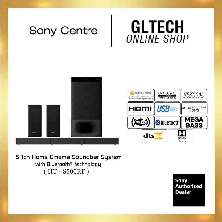 Sony [HT-S500RF] 5.1ch Home Cinema Soundbar System with Bluetooth ...