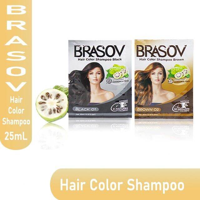 BRASOV Hair Color Shampoo Cat Rambut | Lazada Indonesia