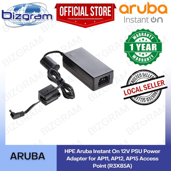 HPE Aruba Instant On 12V PSU Power Adapter for AP11, AP12, AP15 Access ...