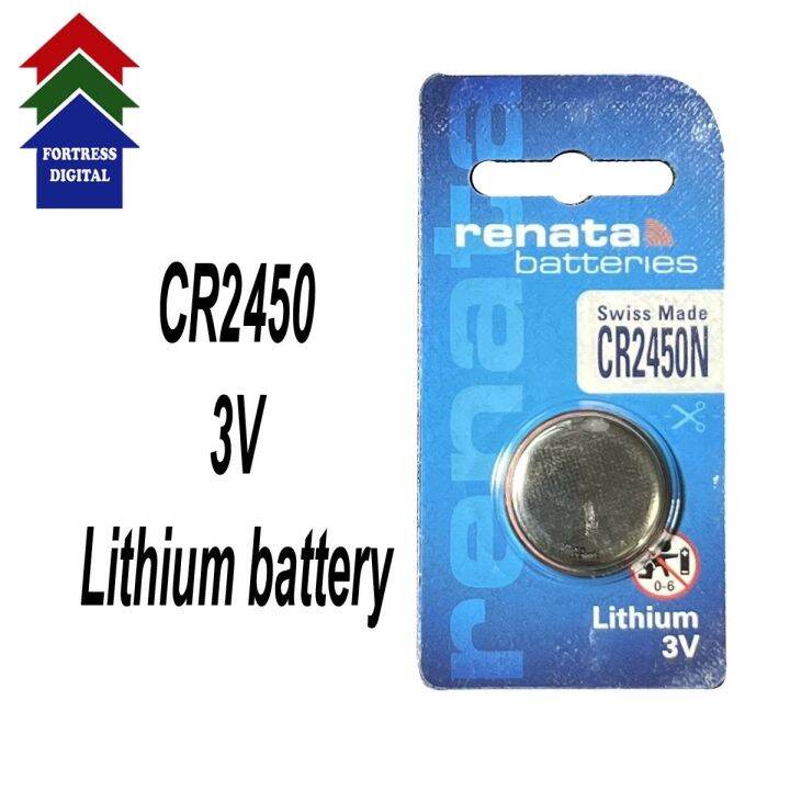 Renata (made in Switzerland) CR2450 CR-2450 CR 2450 CR2450N 3V 3v ...