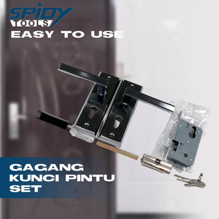 Kunci Pintu Rumah Full Set Gagang Stainless Steel Body Silinder 3 ...