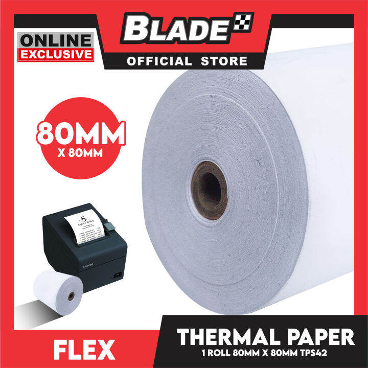 Flex Thermal Paper TPS42 80MM x 80MM Cash Register POS Receipt Paper ...
