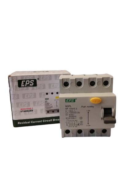 EPS Residual Current Circuit Breaker 100A/4P 300mA ELCB 1pc | Lazada