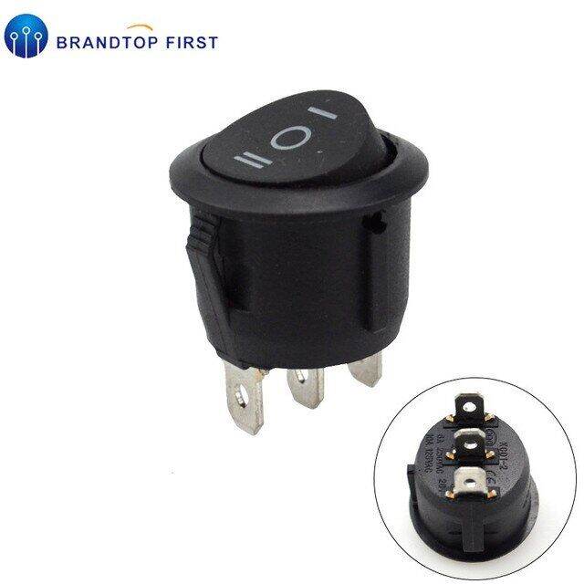 Spst 6a 250v 10a 125v Ac On-Off Round Switch 12v Led Rocker Switch Led ...