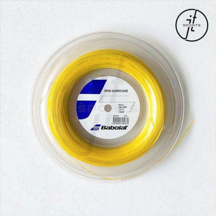 Senar Raket Tenis Tennis String Babolat Rpm Hurricane Reel 200M ...